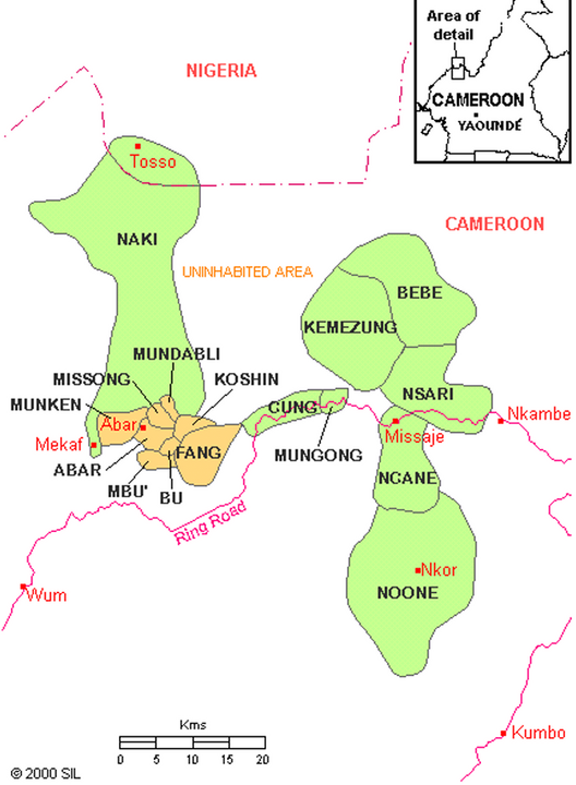 map | Naami Language and Culture